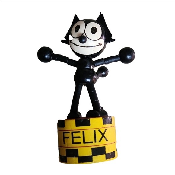 Toys | Felix The Cat Black And Yellow Toy Figure | Poshmark